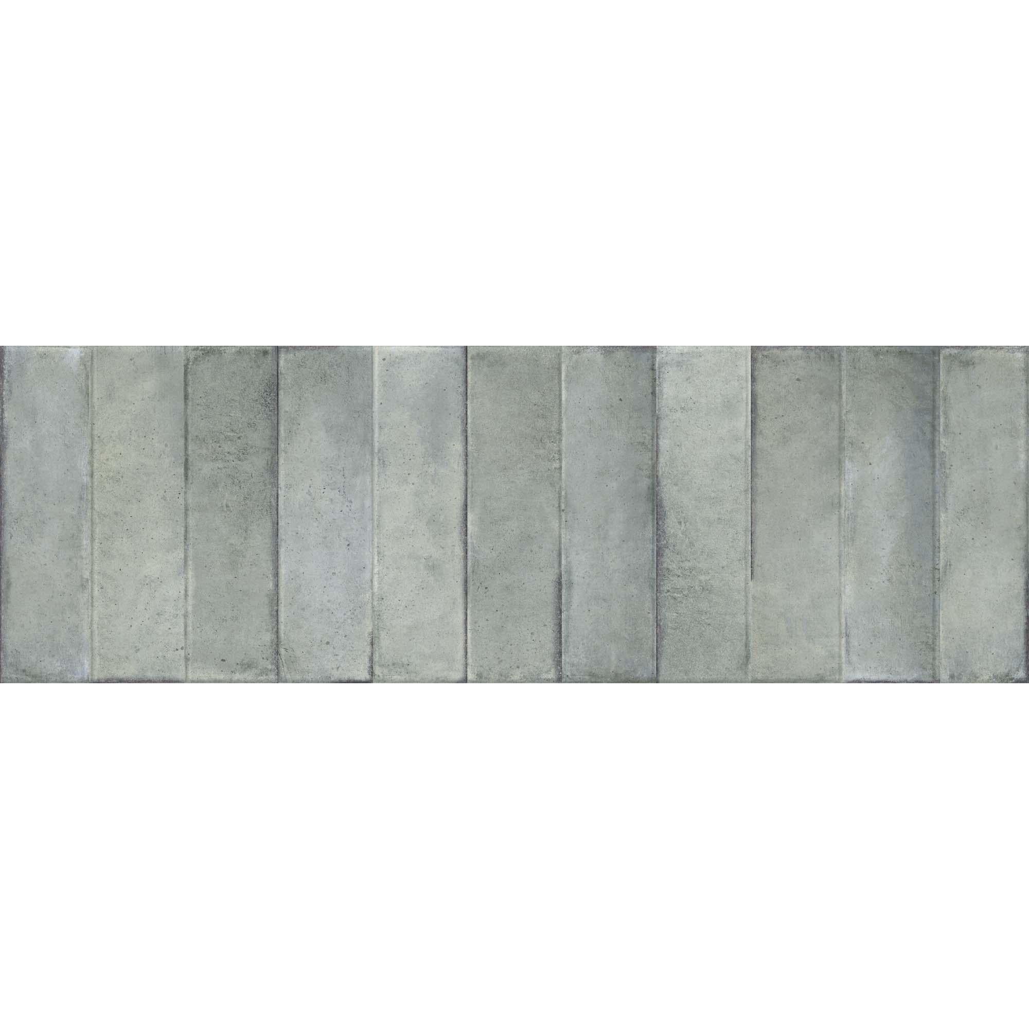 Faianta 24.4 x 74.4 cm, Lumina Salvia, aspect beton, verde, lucios ...