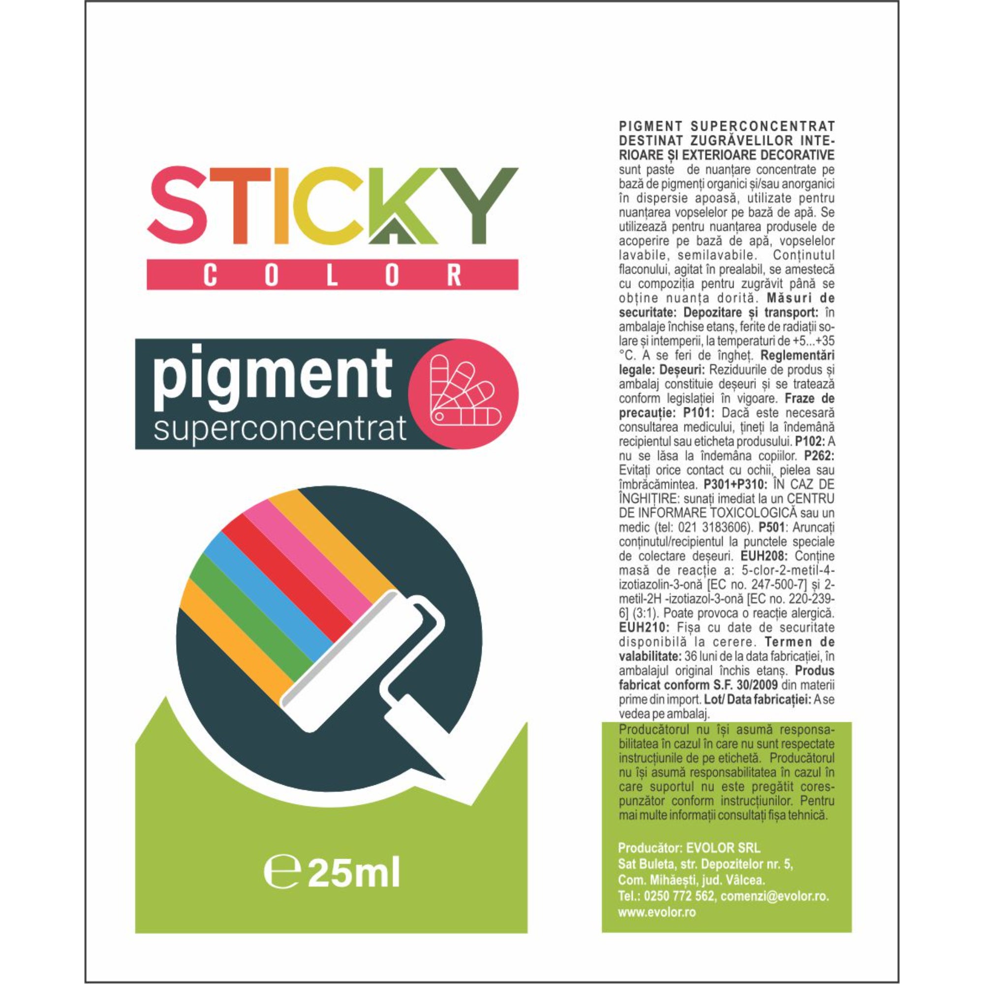 Pigment Sticky, galben auriu S04, 25 ml, interior/exterior