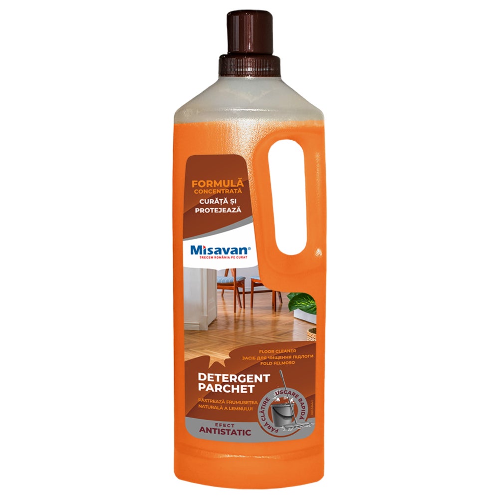 Detergent pentru curatarea parchetului, Misavan 1 L, cu efect antistatic