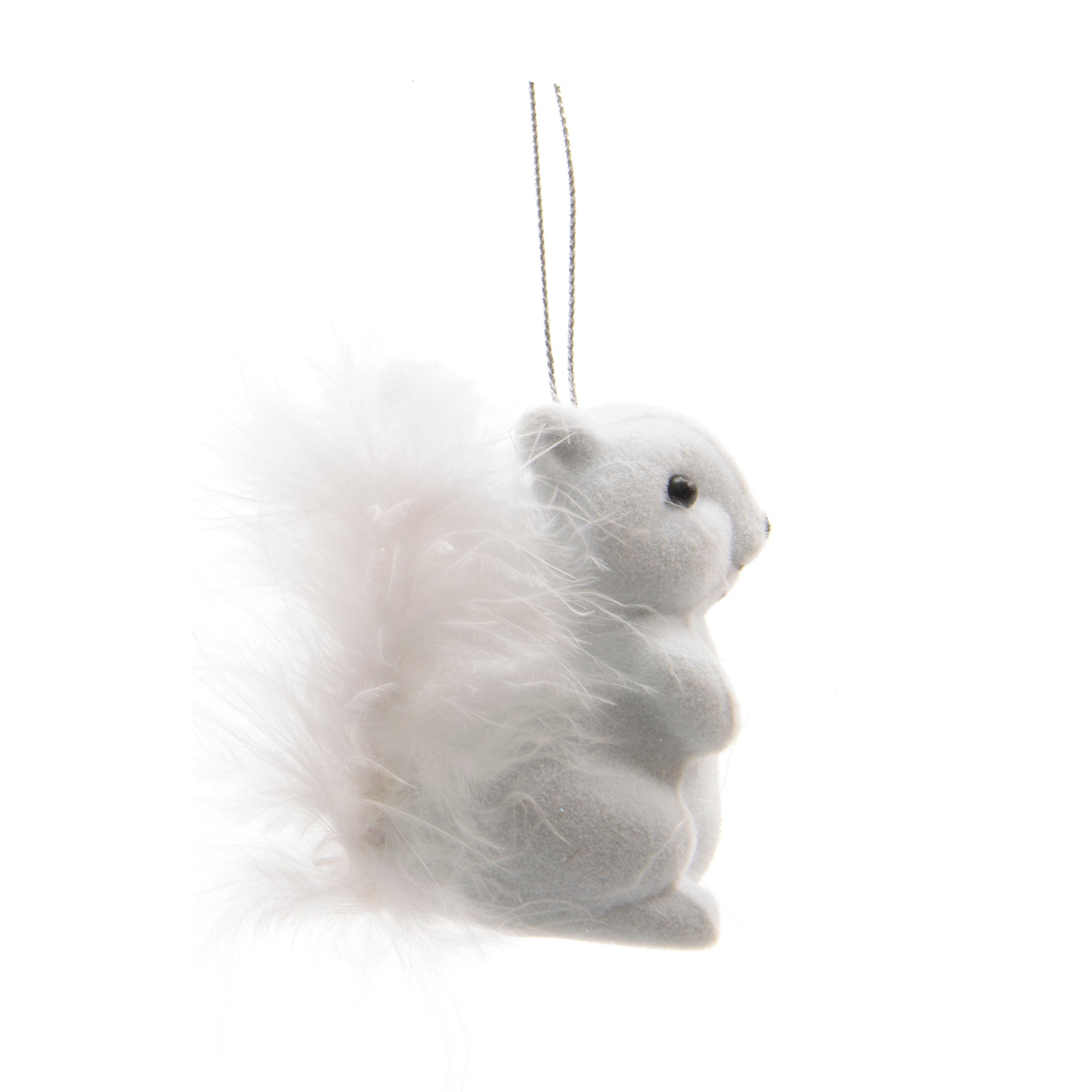 Decoratiune Craciun, pentru brad, forma veverita, plastic, inaltime 6 ...