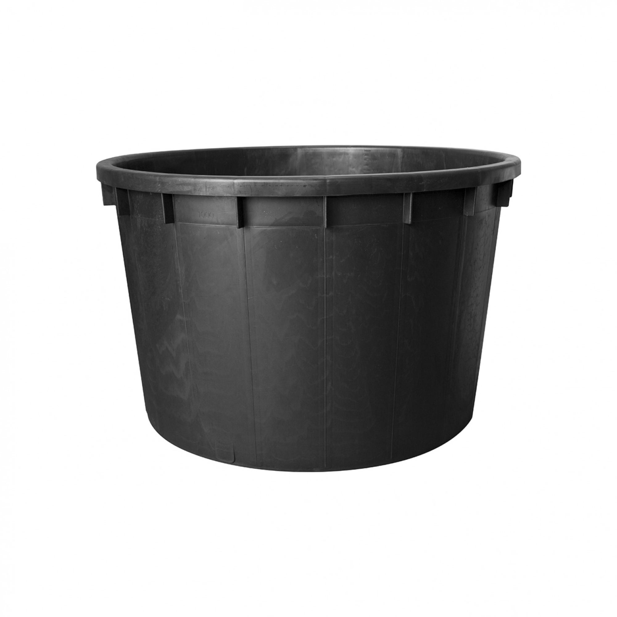 Butoi fara capac, Plastor, plastic, 1000 L, negru