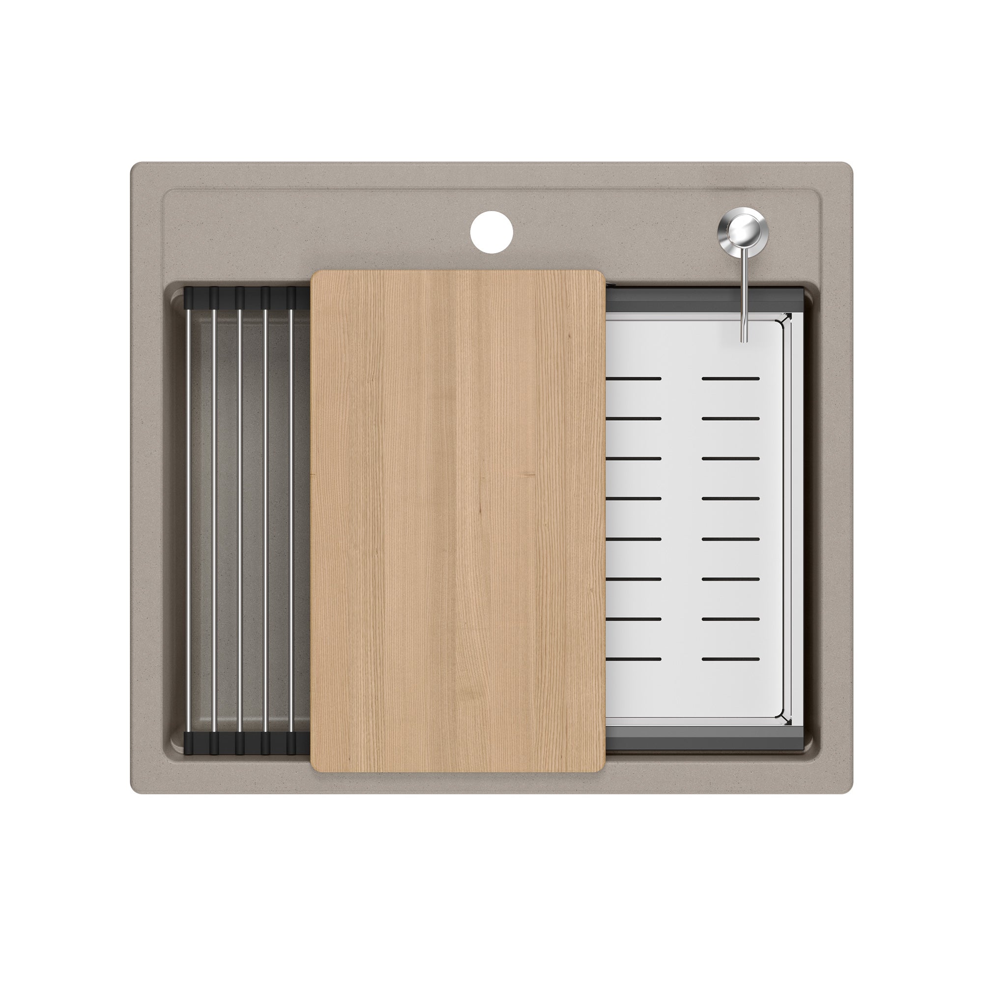 Chiuveta bucatarie Dario din compozit, 59 x 51.5 cm, adancime cuva 20.5 ...