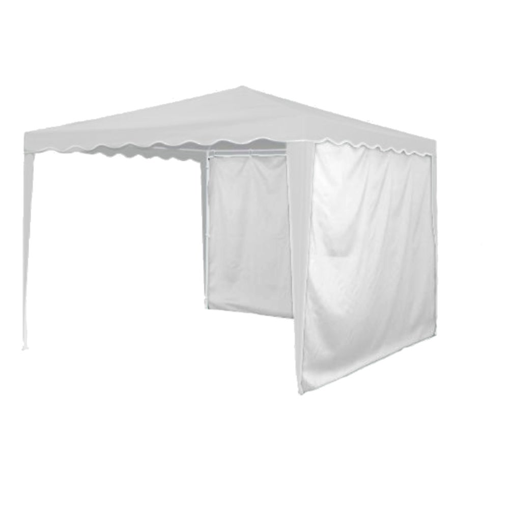 Set 2 perdele pavilion Naterial Pico, poliester, 295 x 295 cm, alb