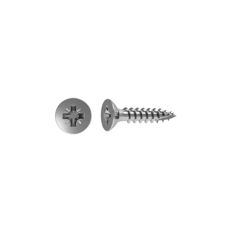 Surub lemn, cap inecat, inox A2, 3.5 x 16 mm (set 35 buc)
