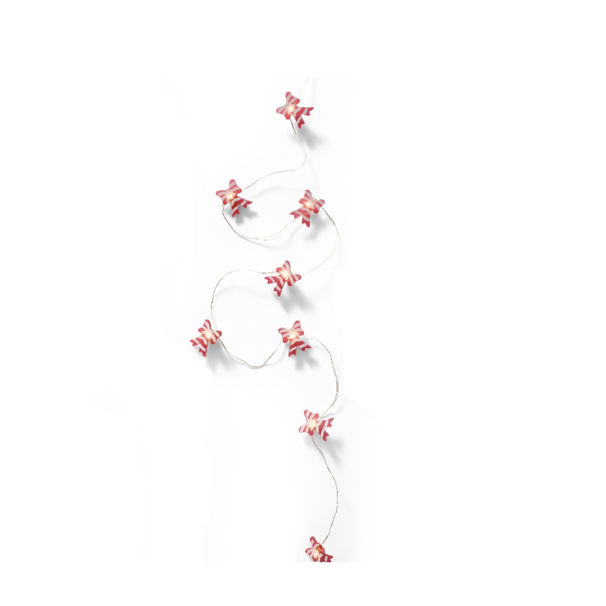 Instalatie de Craciun, tip sir, model cu fundite, interior, 10 micro ...