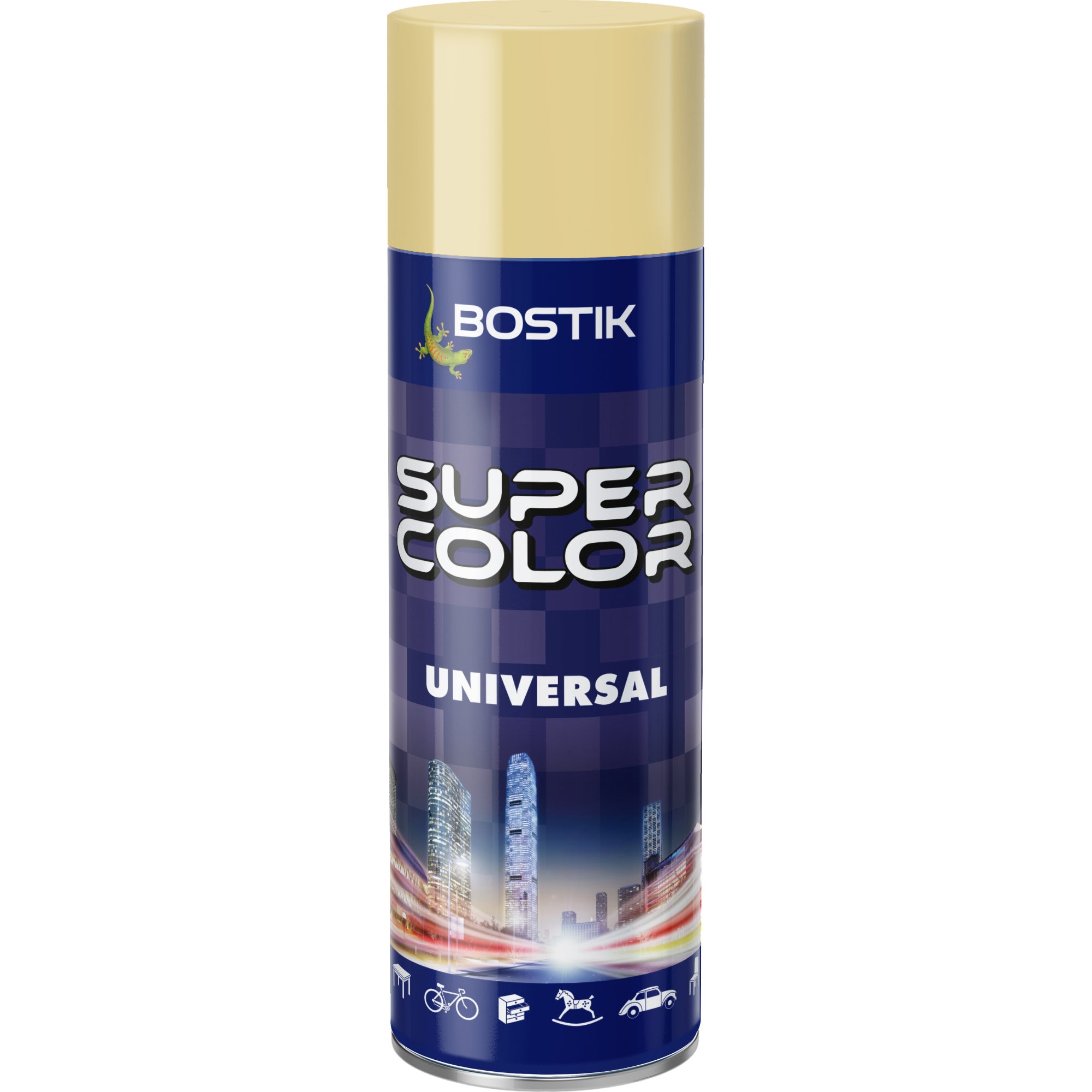 Vopsea spray Bostik Super Color, galben auriu RAL1004, RAL9005, lucios ...