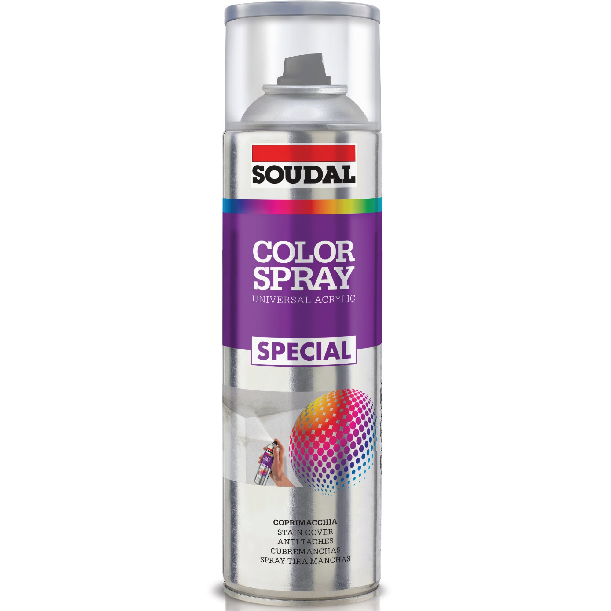 Spray vopsea pentru acoperirea petelor de pe pereti, Soudal, 500 ml
