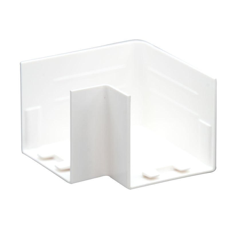 Cot plan pentru canal cablu, 15 x 10 mm, alb (set 2 buc)