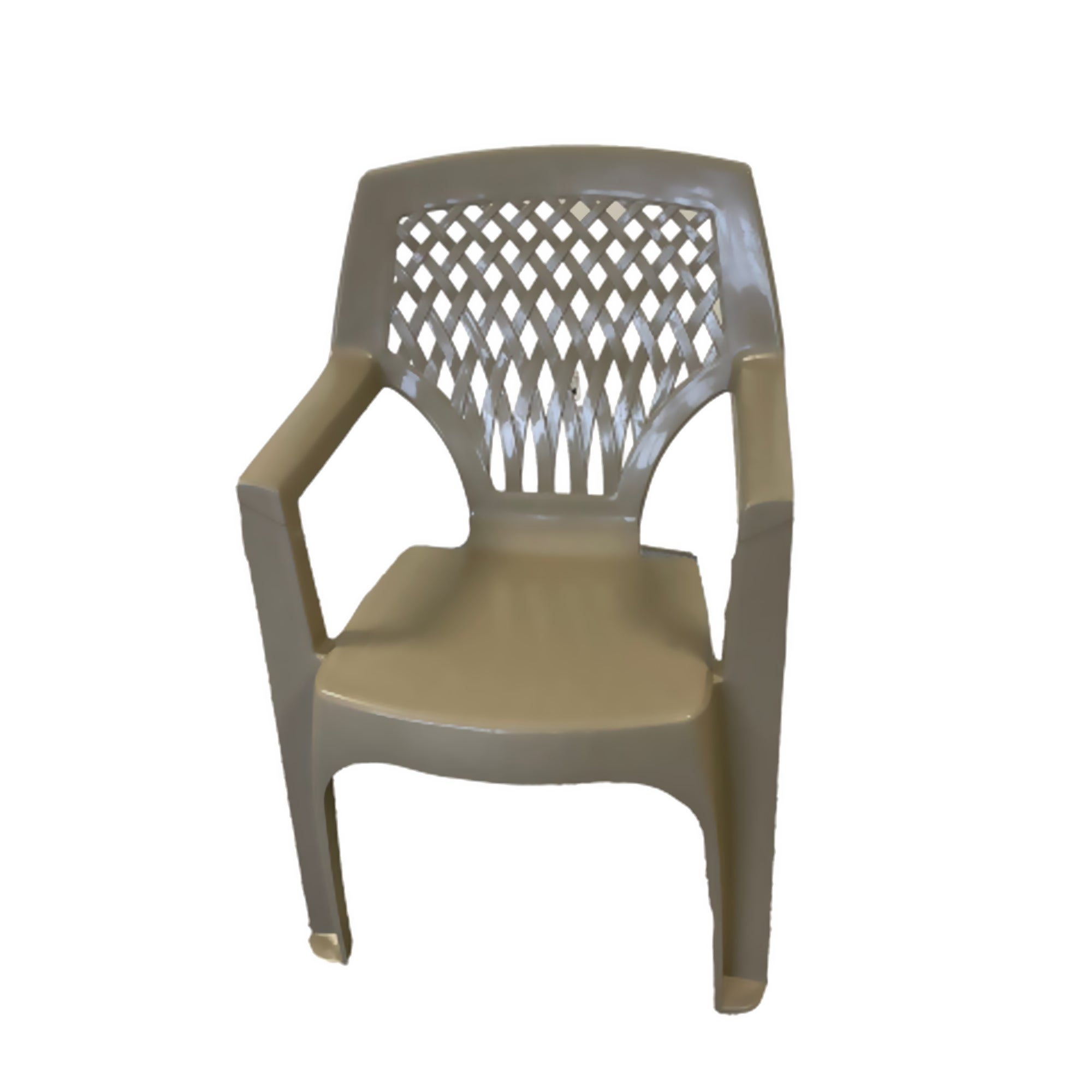 Scaun gradina, Clio 3, cu brate, 55 x 55 x 85 cm, plastic, nisipiu