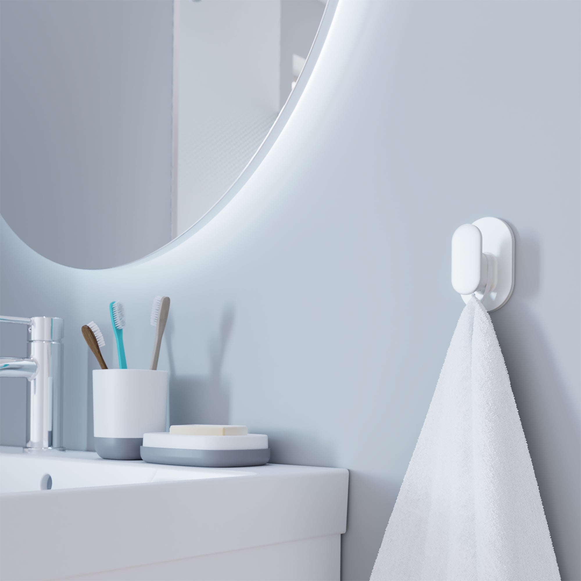 Cuier baie, pentru prosop, Sensea Easy, 1 agatatoare, din plastic ...