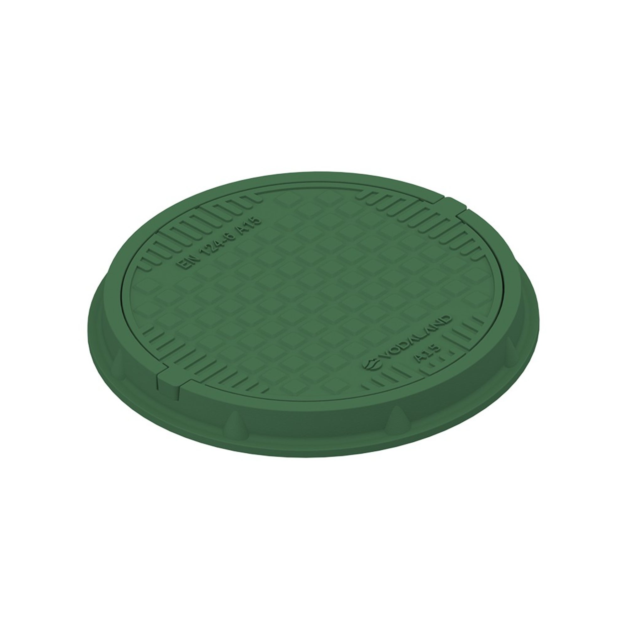 Capac canal, verde rotund necarosabil/pietonal, polimer compozit, D730 ...
