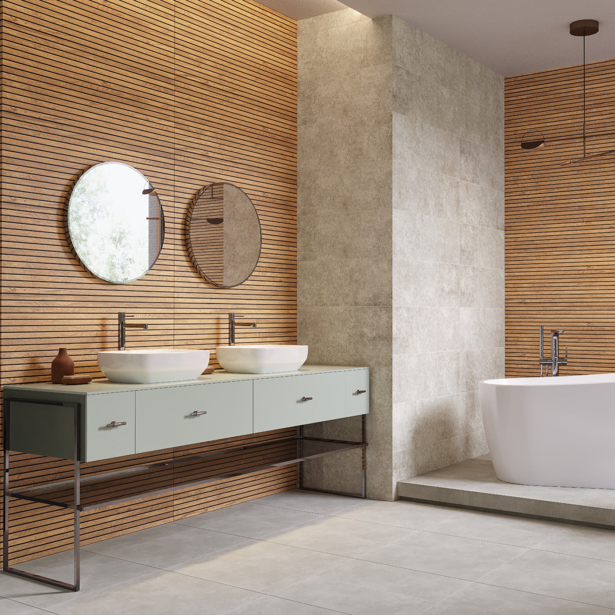 Faianta, 29 x 89 cm, Band Wood, aspect lemn, bej, mat, rectificata