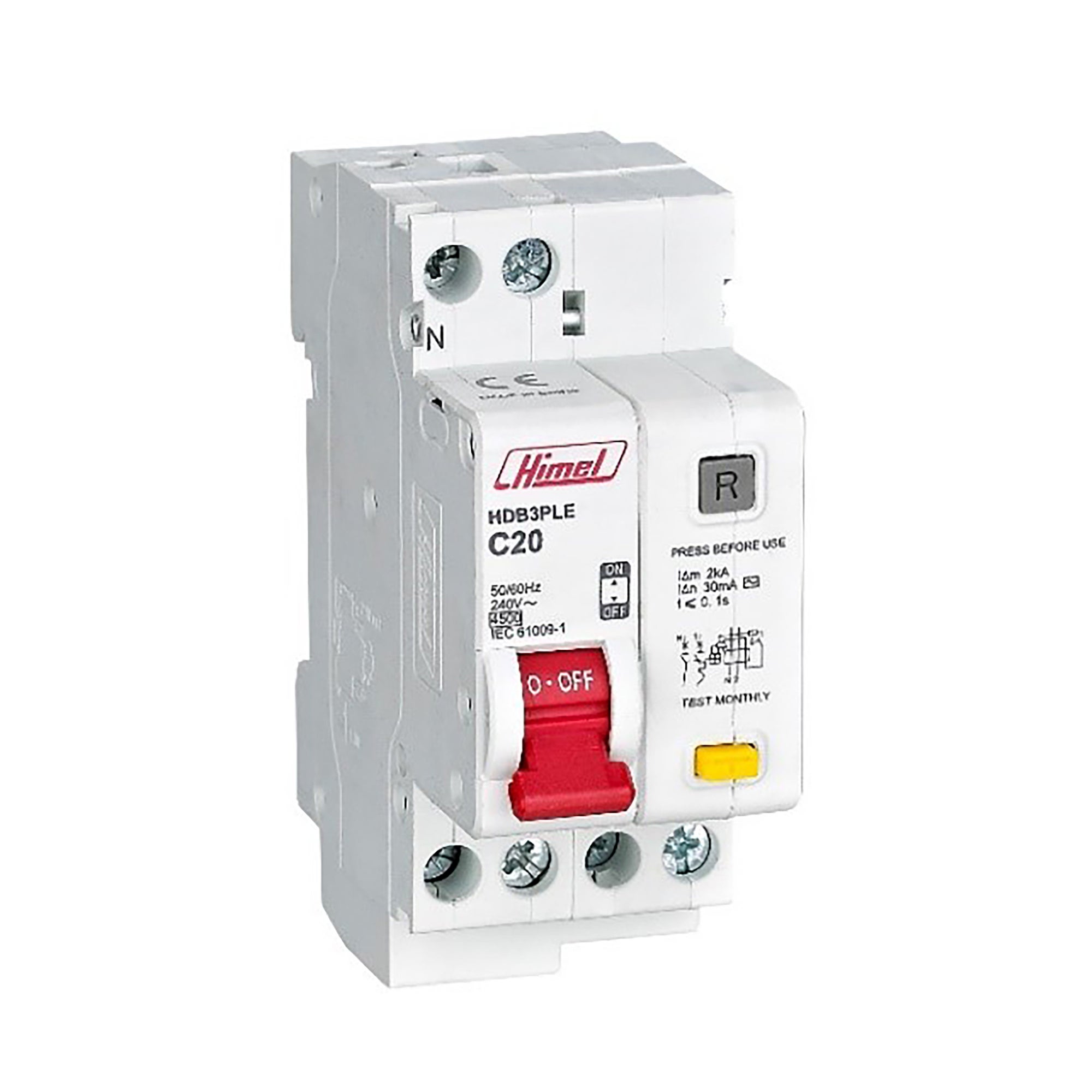 Disjunctor diferential Himel 1P+N, C, 20A/30mA, 4.5 kA