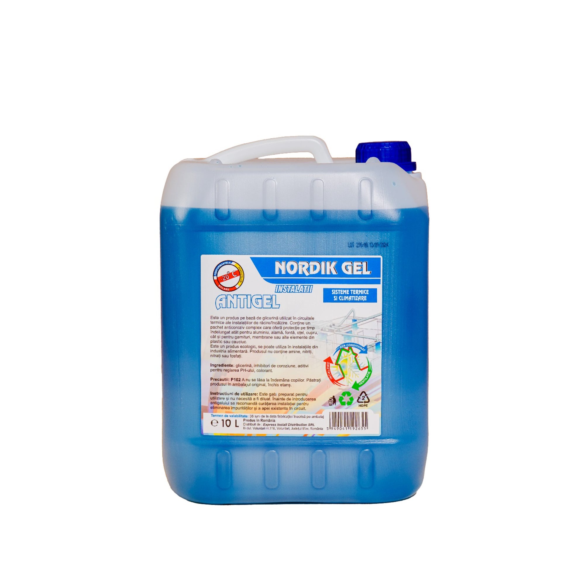 Antigel -20°C, pentru sisteme termice si climatizare, 10 litri