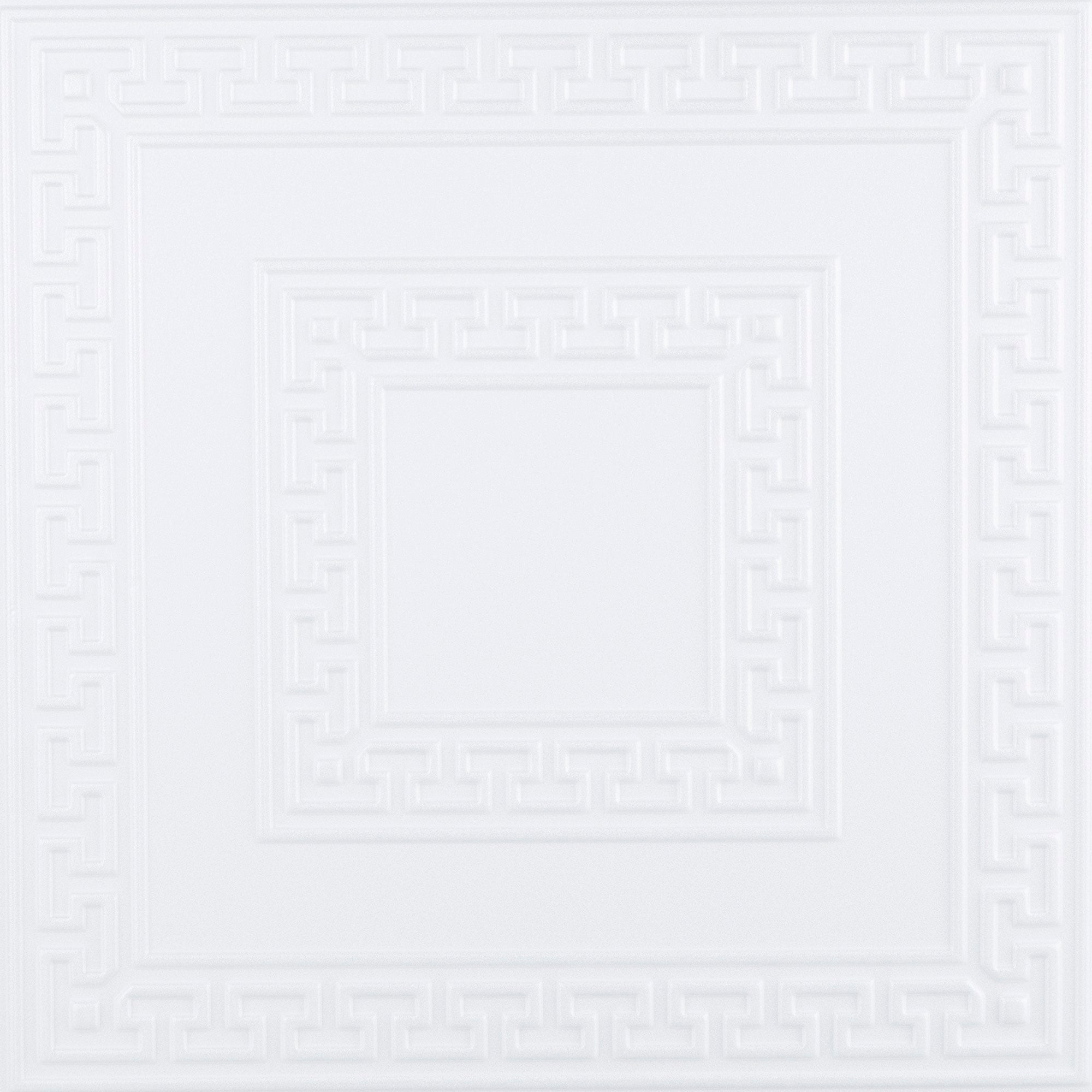 Tavan fals decorativ Roman, polistiren extrudat, 5 mm, 50 x 50 cm, alb
