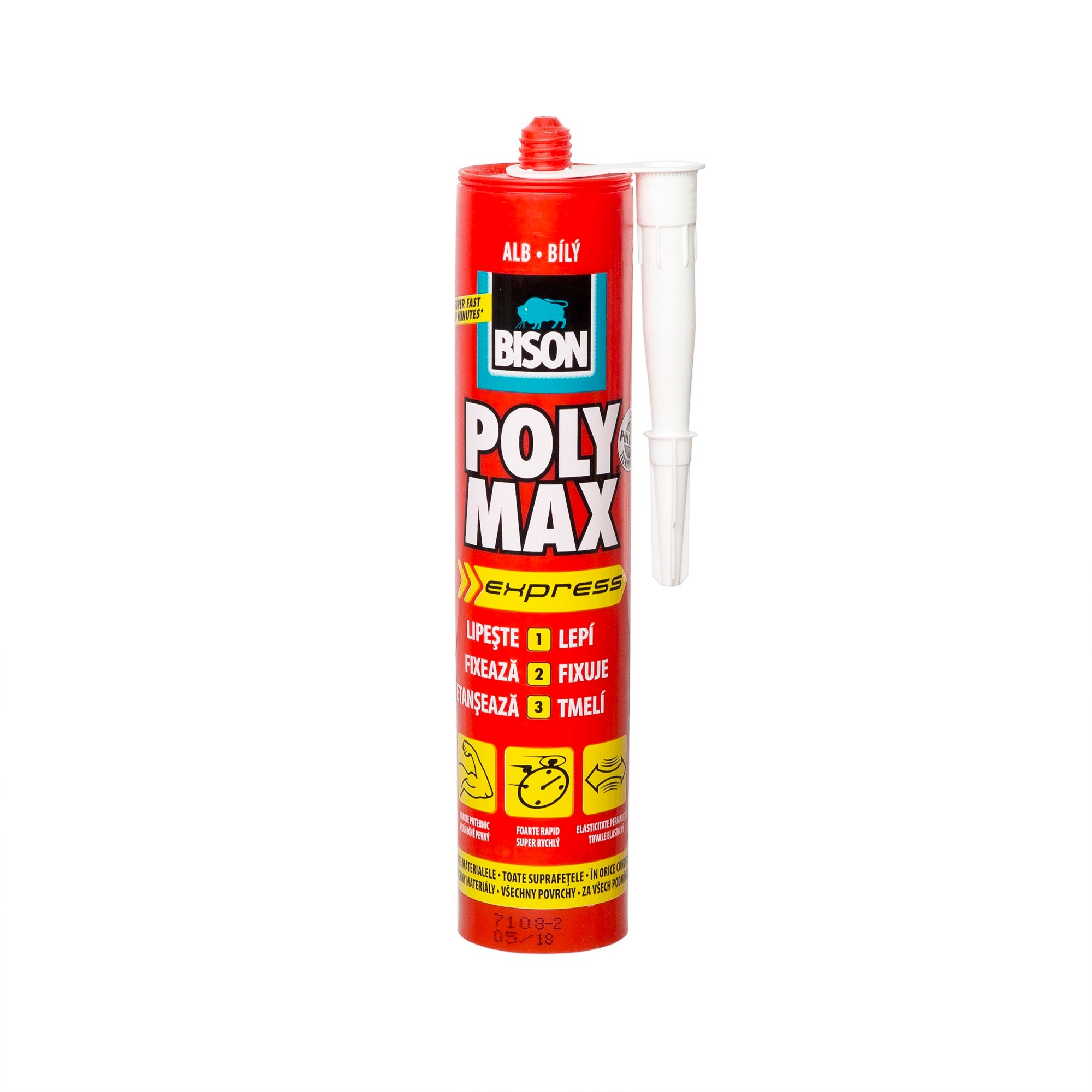Adeziv Bison Poly Max, de asamblare si montaj, 425 g, alb