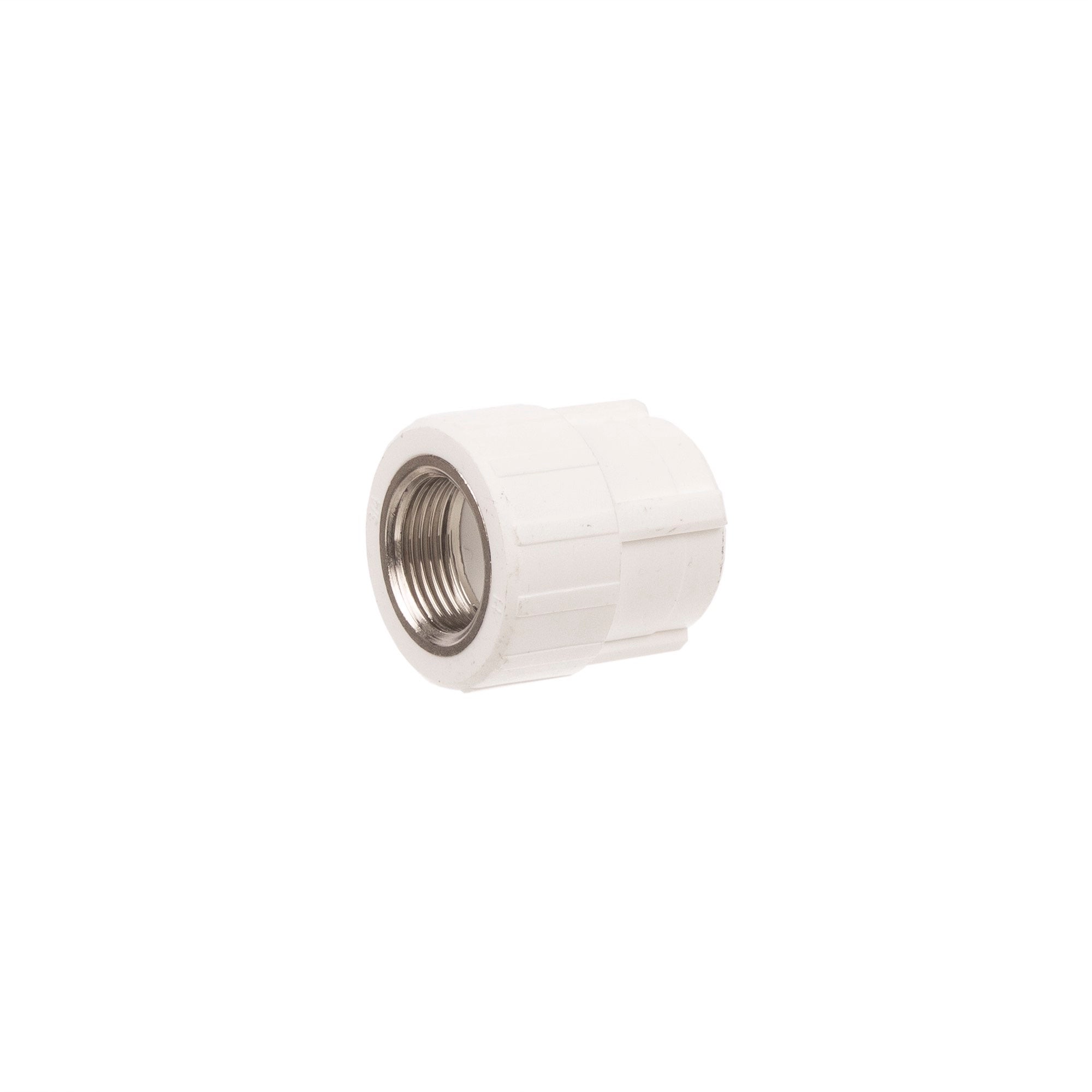 Racord teava PPR, filet interior, Ø 20 mm x 3/4', alb