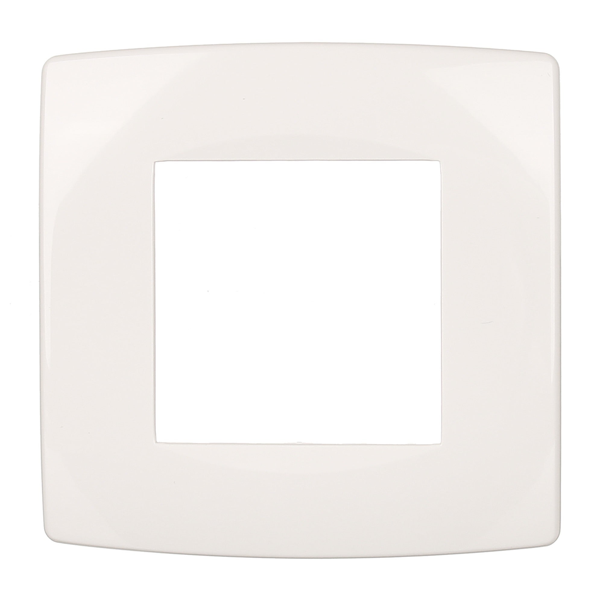 Rama decorativa dubla Tem Modul Soft, pentru aparataj modular, IP20, alba