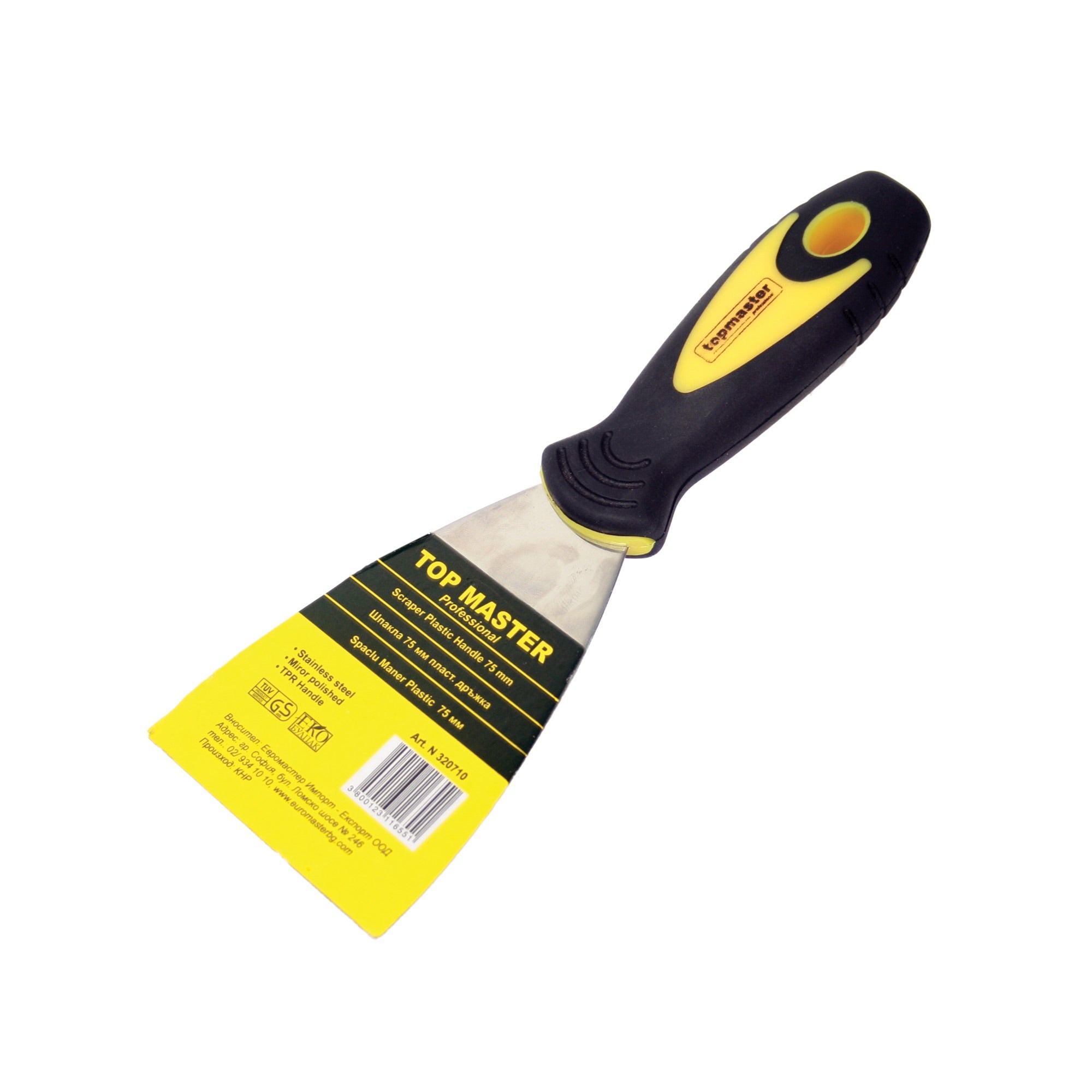 Spaclu inox Top Master, maner plastic, 80 mm