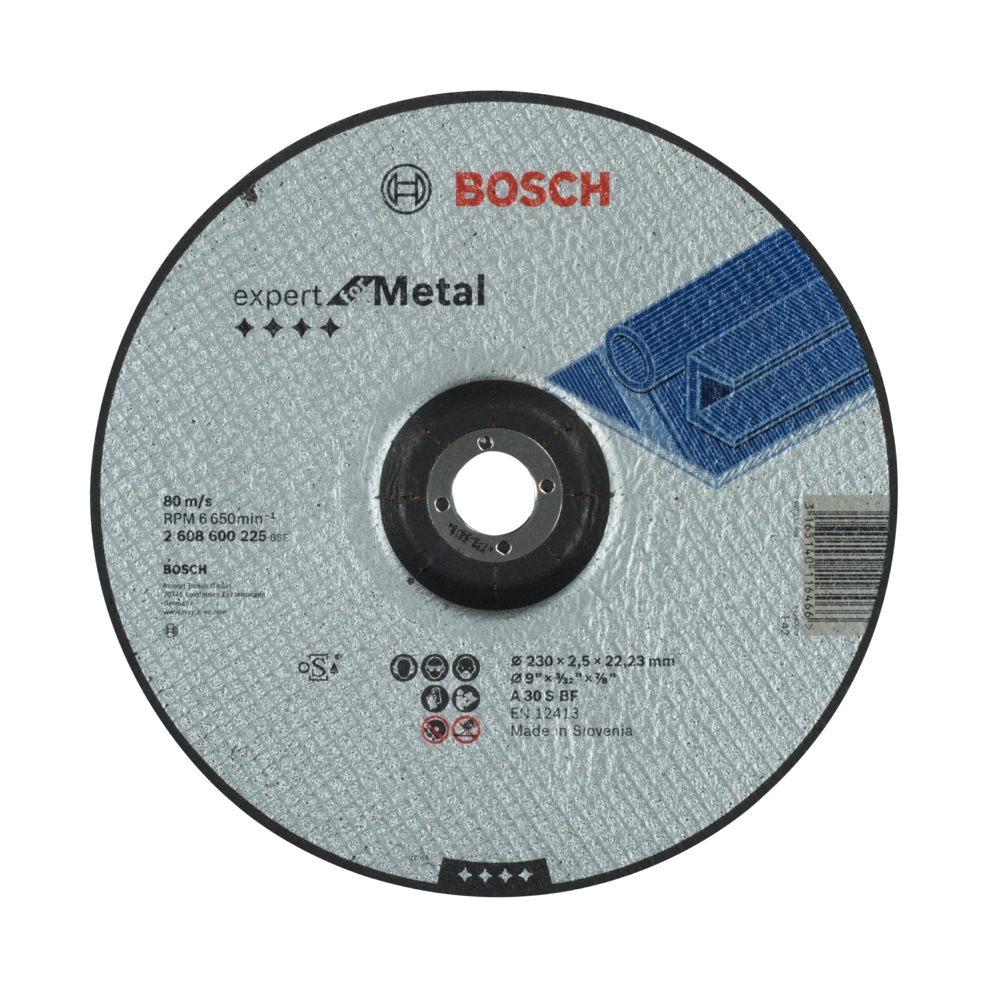 Disc taiere Bosch, pentru otel/metal, Ø 230 x 2.5 mm