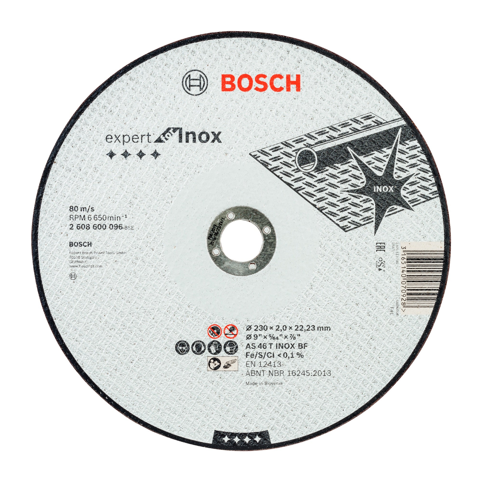 Disc taiere Bosch, pentru otel/metal, Ø 230 x 2 mm
