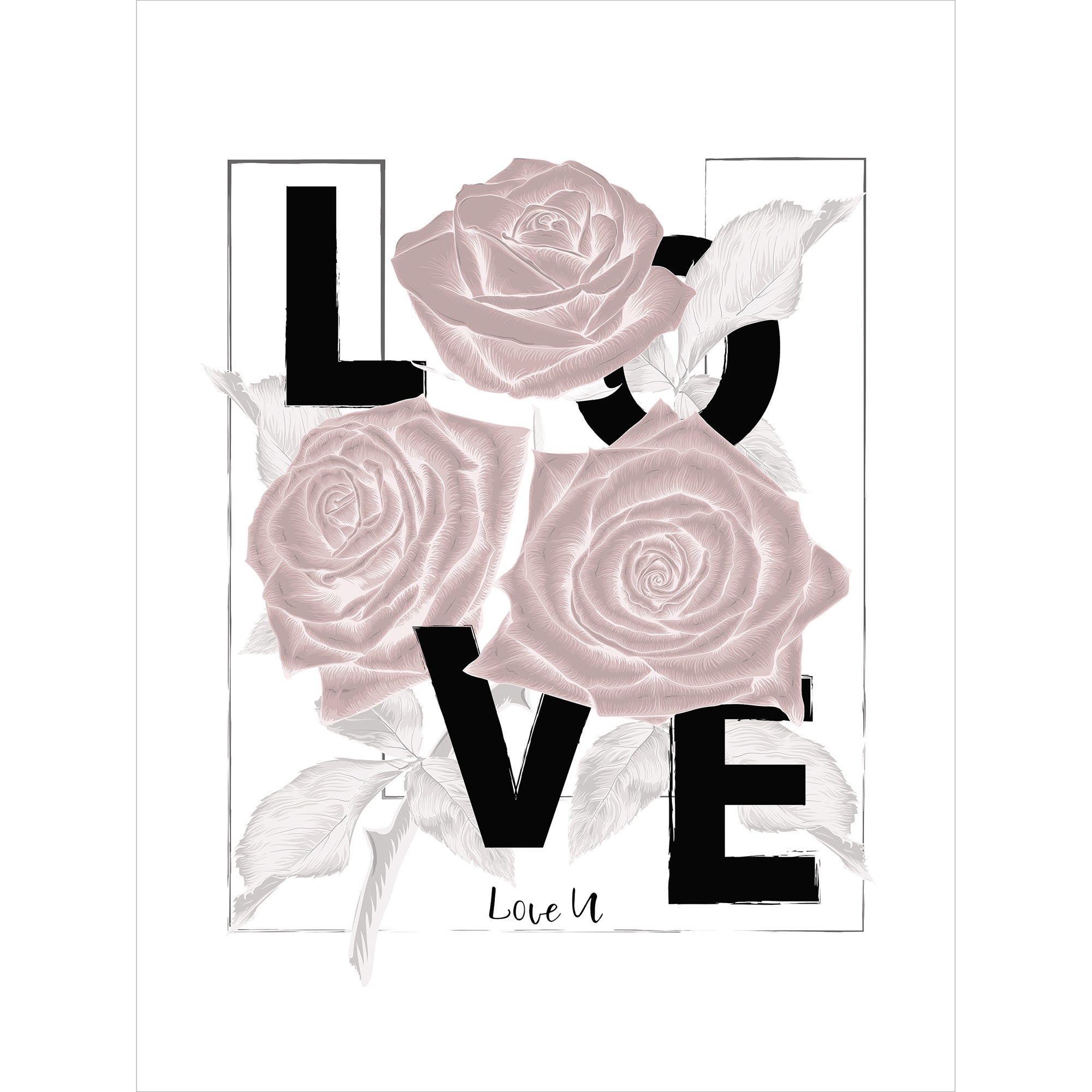 Poster imprimat Love Roses, 30 x 40 cm