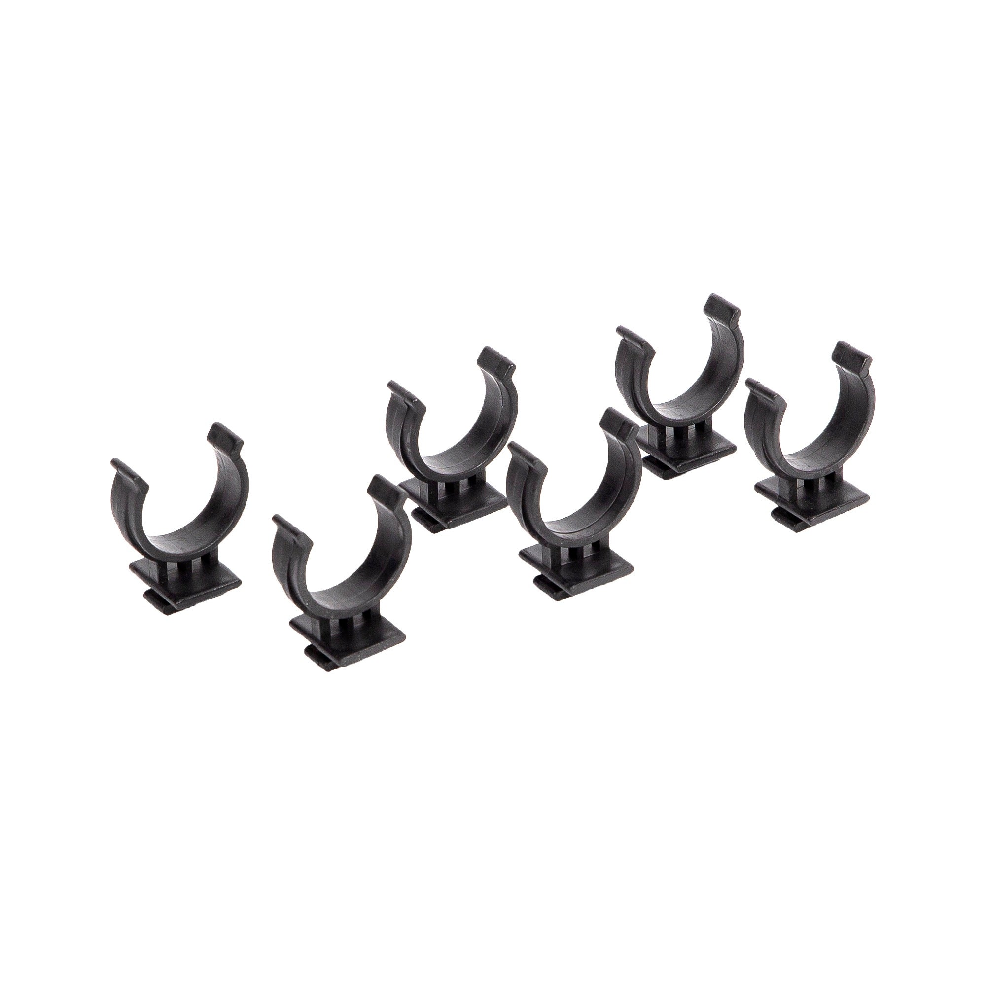 Set 6 bride pentru plinta PVC alba/ folie aluminiu, negru