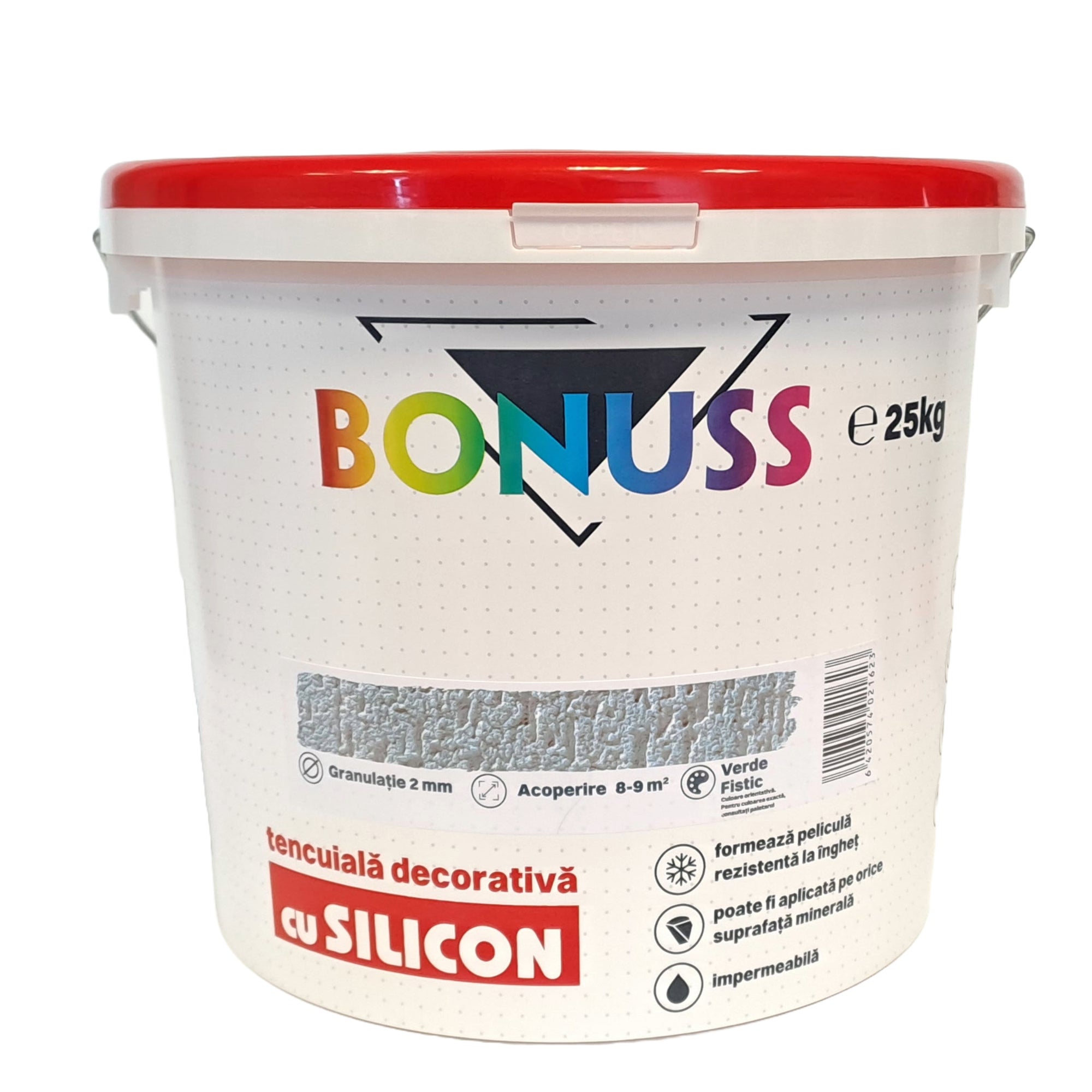 Tencuiala decorativa structurata cu silicon Bonuss, verde fistic, 2 mm ...