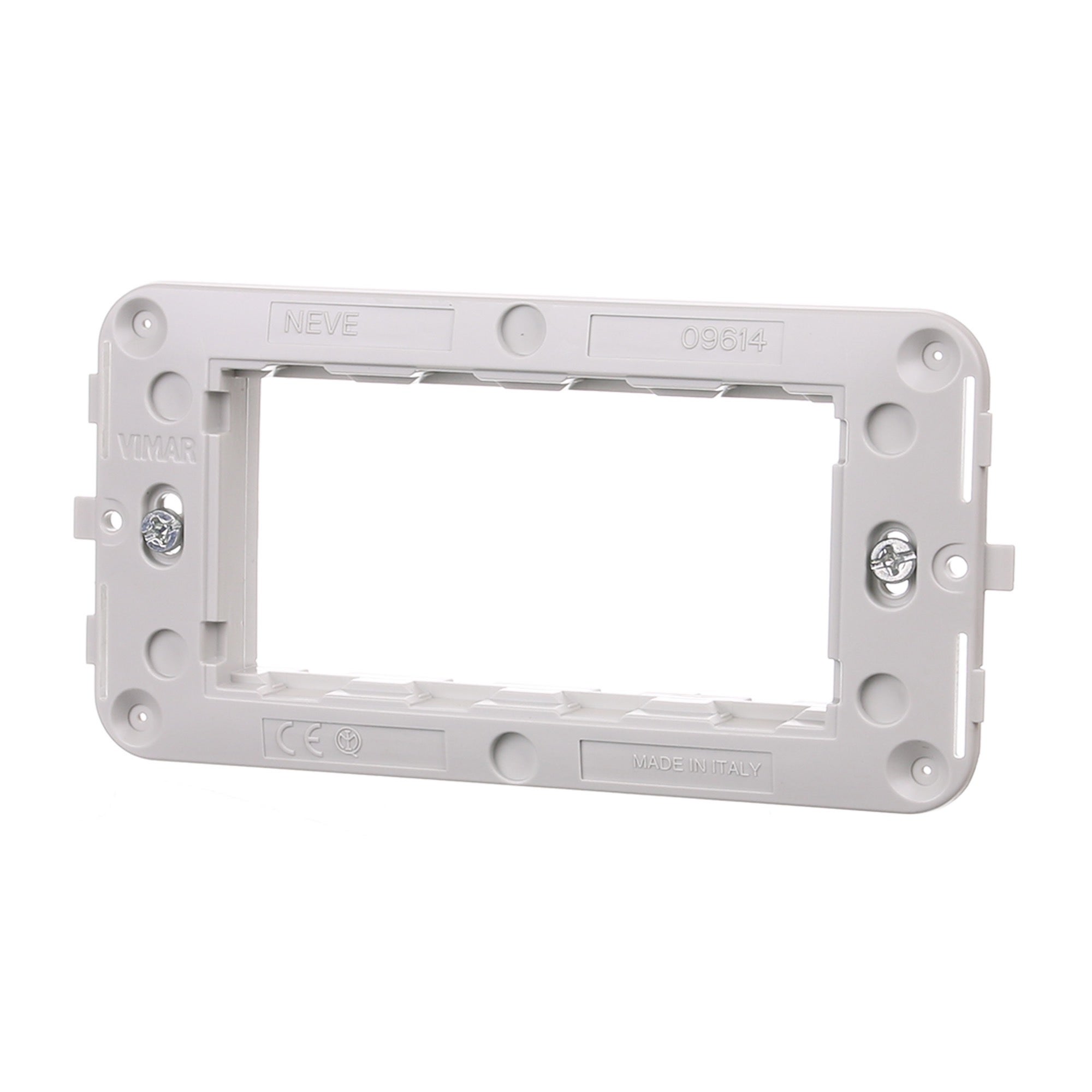 Rama fixare pentru 4 module Vimar Neve, pentru aparataj modular, IP20, alba