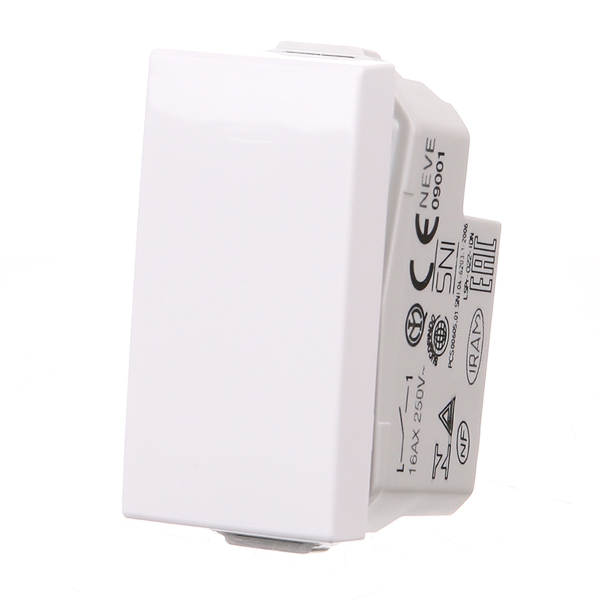 Intrerupator simplu Vimar Neve, modular, IP20, alb