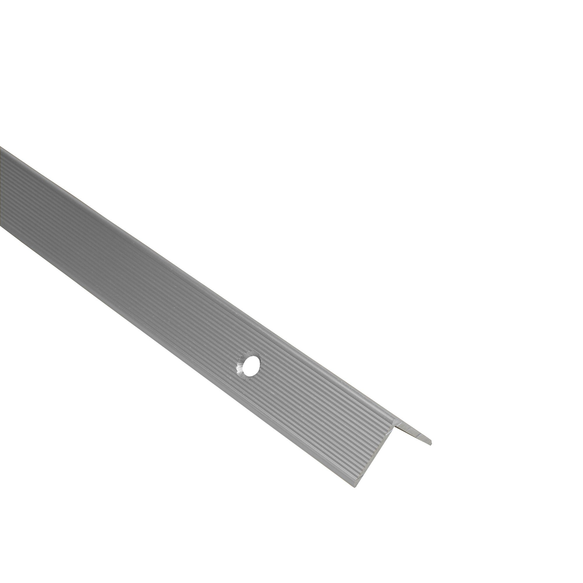 Cornier aluminiu anodizat, gaurit, 19 X 20 X 1.5 mm, L = 2 m