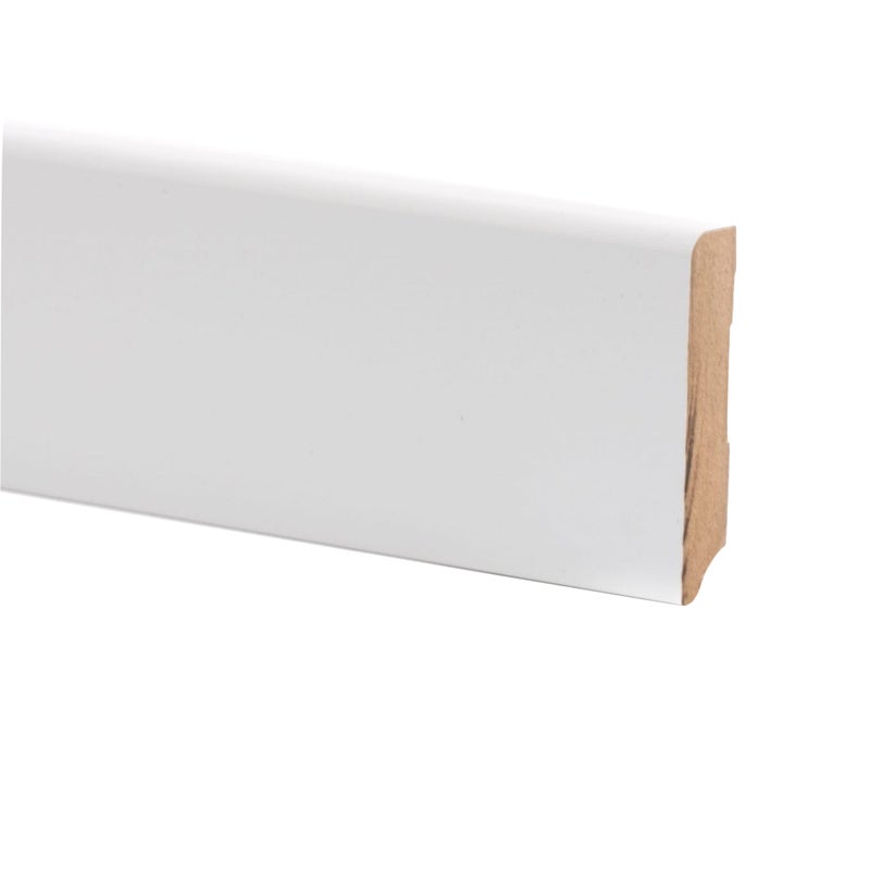 Plinta din MDF, 2.430 x 60 x 16 mm, alb