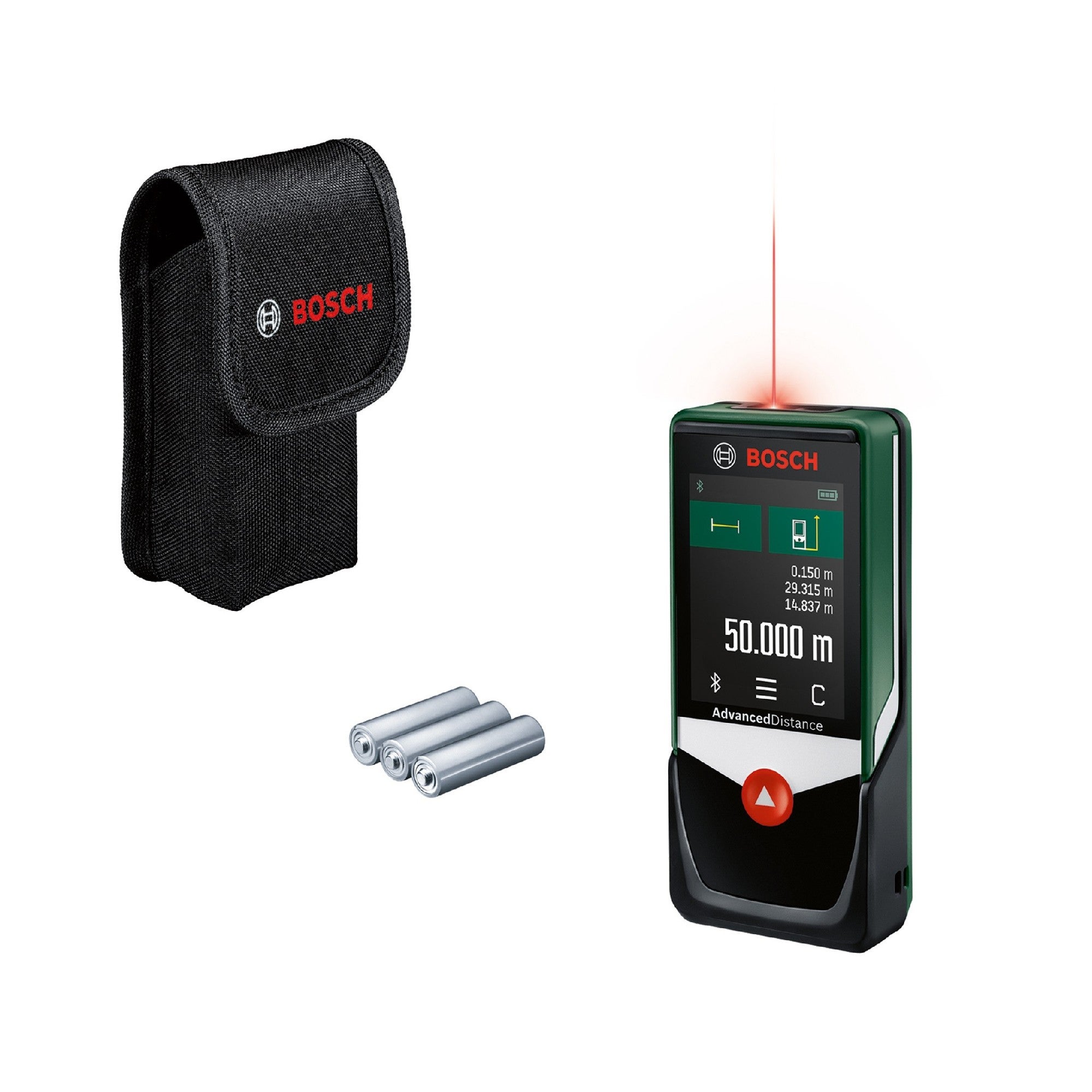 Telemetru cu laser Bosch ADVANCED DISTANCE 50C, raza de actiune 50 m