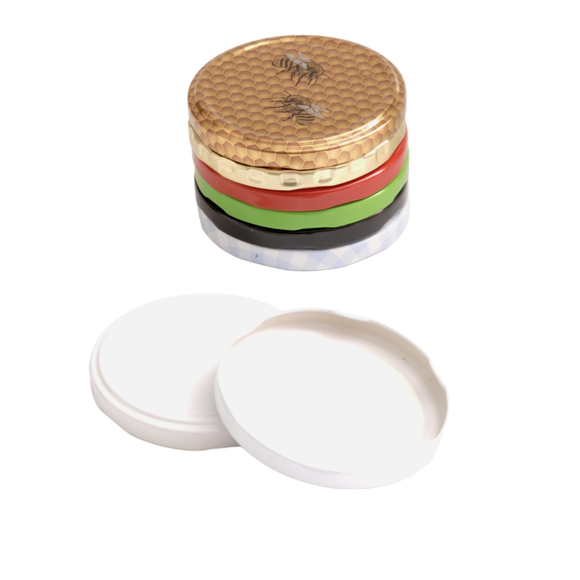 Capac borcan, metal, Ø 82 mm, multicolor (set 20 buc)